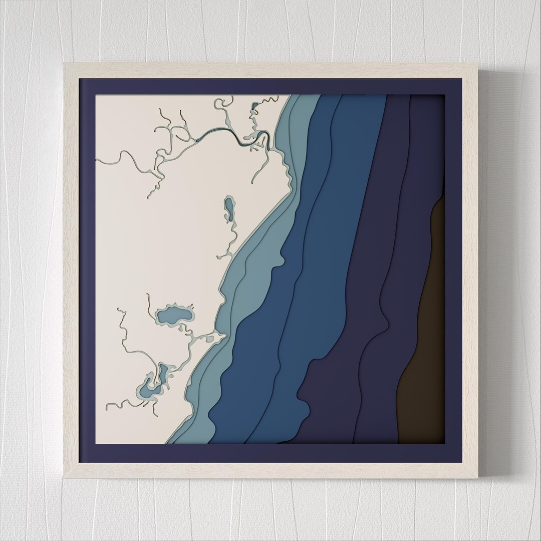 3D Map of Laurieton, NSW, AUS - Etsy