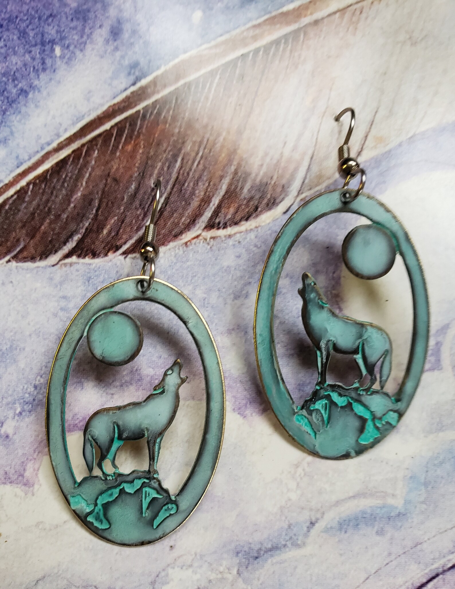 Wolf Jewelry Turquoise Animal Totem Wolf Howling Wolf - Etsy
