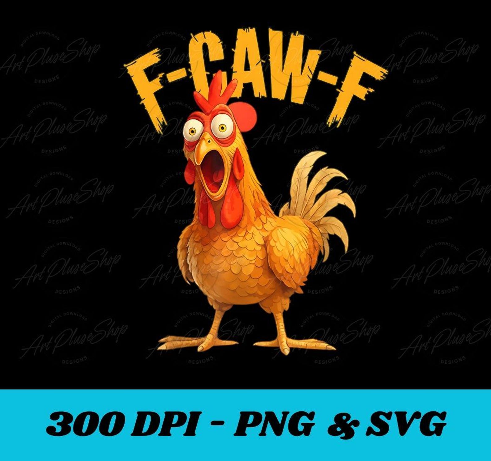 Funny Screaming Chicken PNG SVG, Sarcastic Rooster Design (digital ...