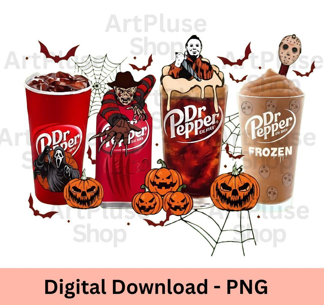 Halloween Horror Movie Slashers Soda PNG: Spooky Mashup (digital ...