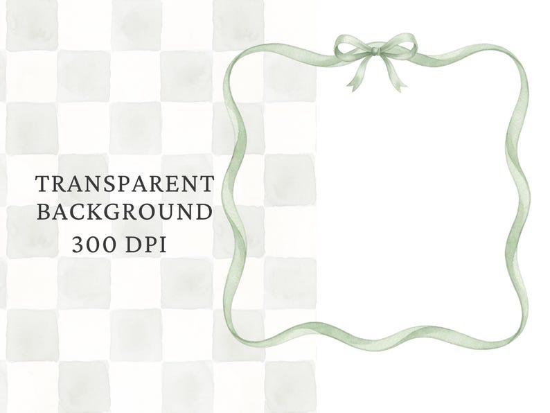 Sage Green Frame Clipart Bundle, Minimal Line Frame PNG Set, Baby ...