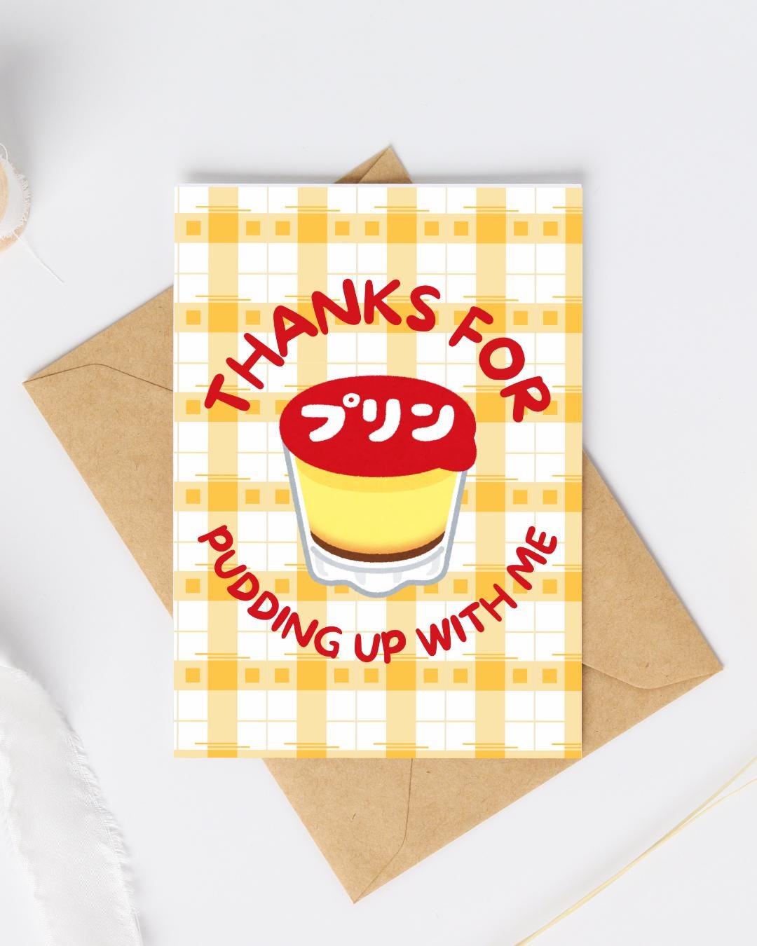 Cute Father's Day Card Printable | Japanese Pudding Design | Thanks for ...