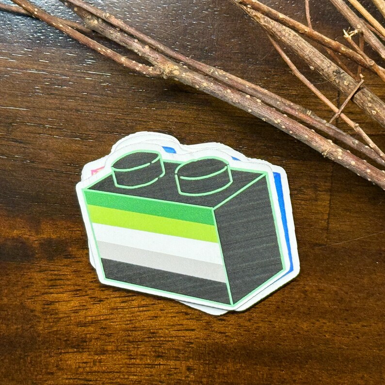 LGBTQIA+ Building Brick Stickers - Etsy