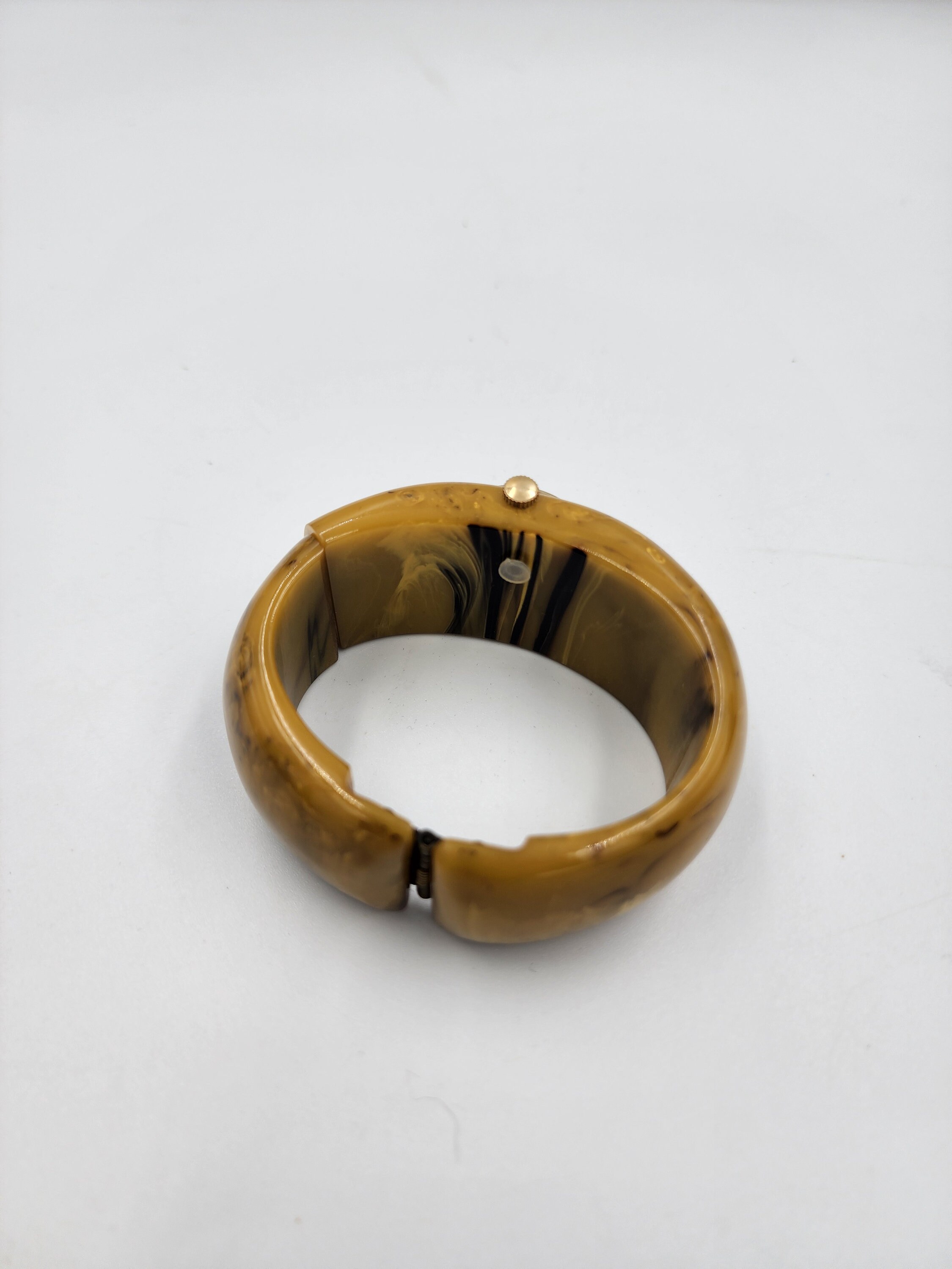1940s Yellow Bakelite Watch Cuff Bracelet Bangle, Belair Swiss - Etsy