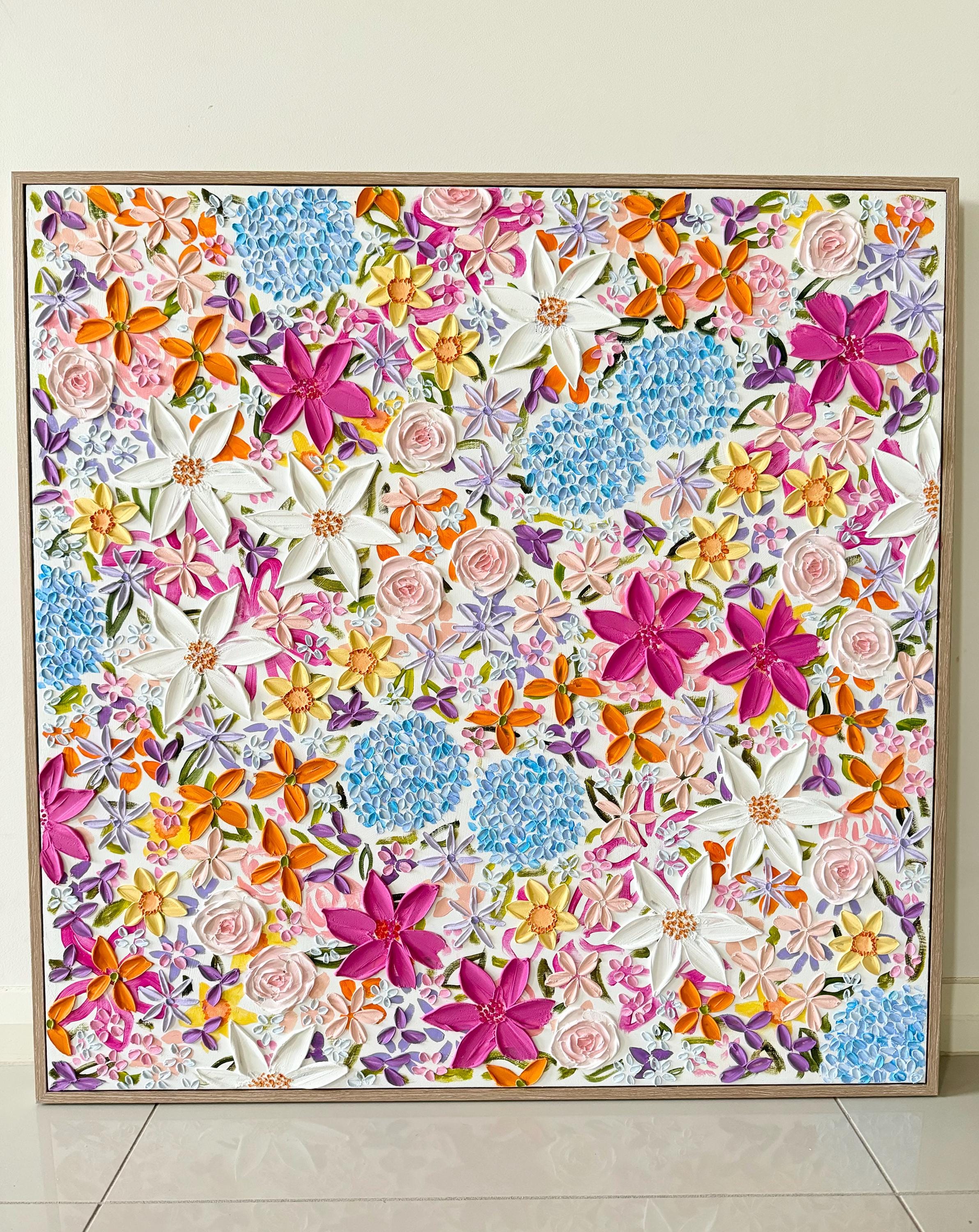 Textured Floral Artwork - Etsy