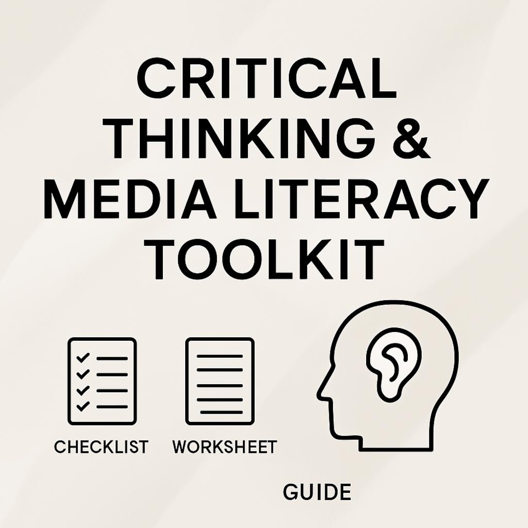 Critical Thinking & Media Literacy Toolkit | Printable PDF Guide ...