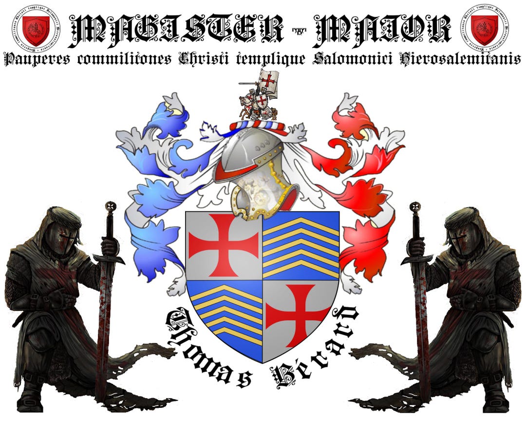 Thomas Bérard Coat of Arms of the 20th Grand Master of the Knights ...