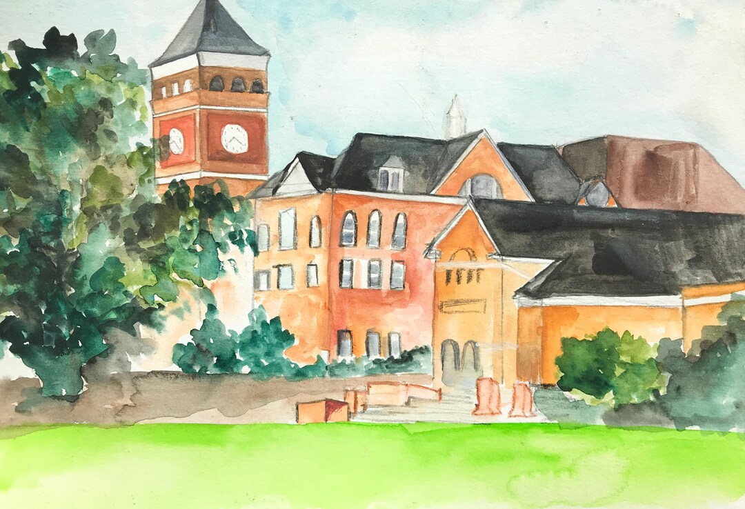 Watercolor Print of Tillman Hall/old Main– Clemson University Campus ...
