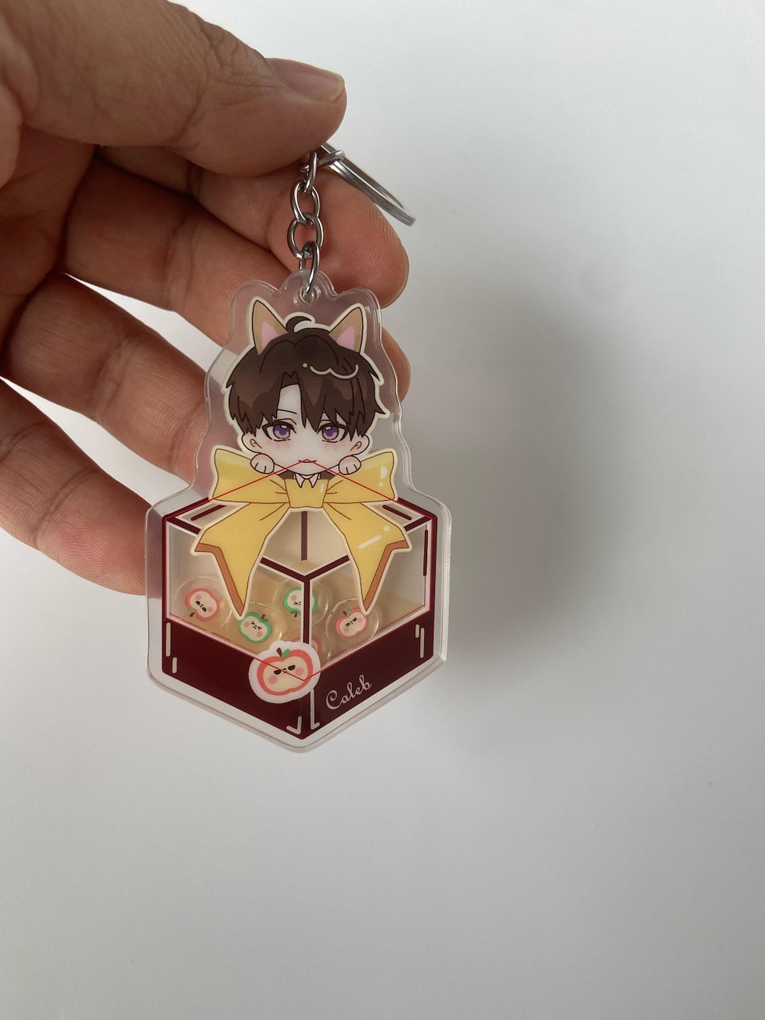 Cute Chibi Boy Keychain - Acrylic Wobbler Charm - Etsy