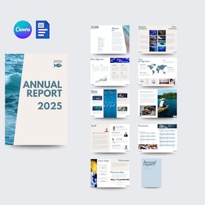 Annual Report Template for Ngos | Editable Charity Impact Report ...