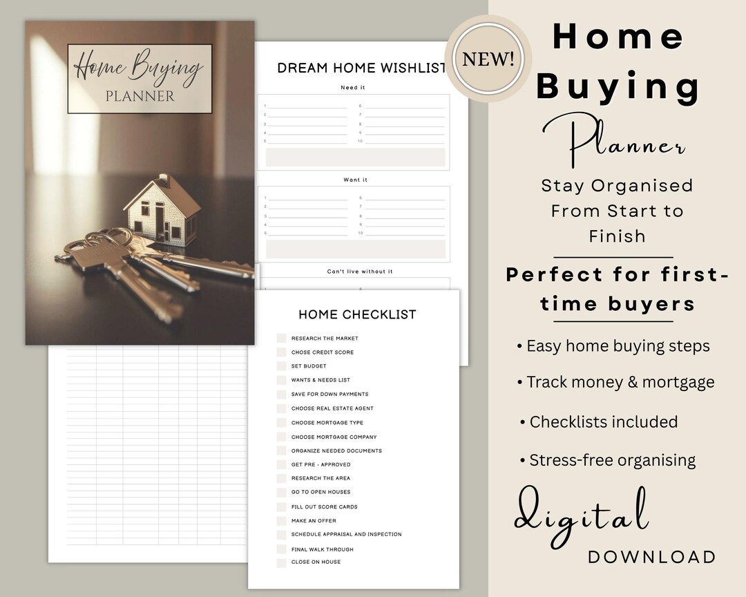 Home Buying Planner Printable | 44-page Home Purchase Organizer ...