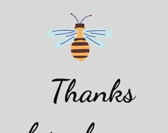 Thanks for Bee Ing Template - Etsy