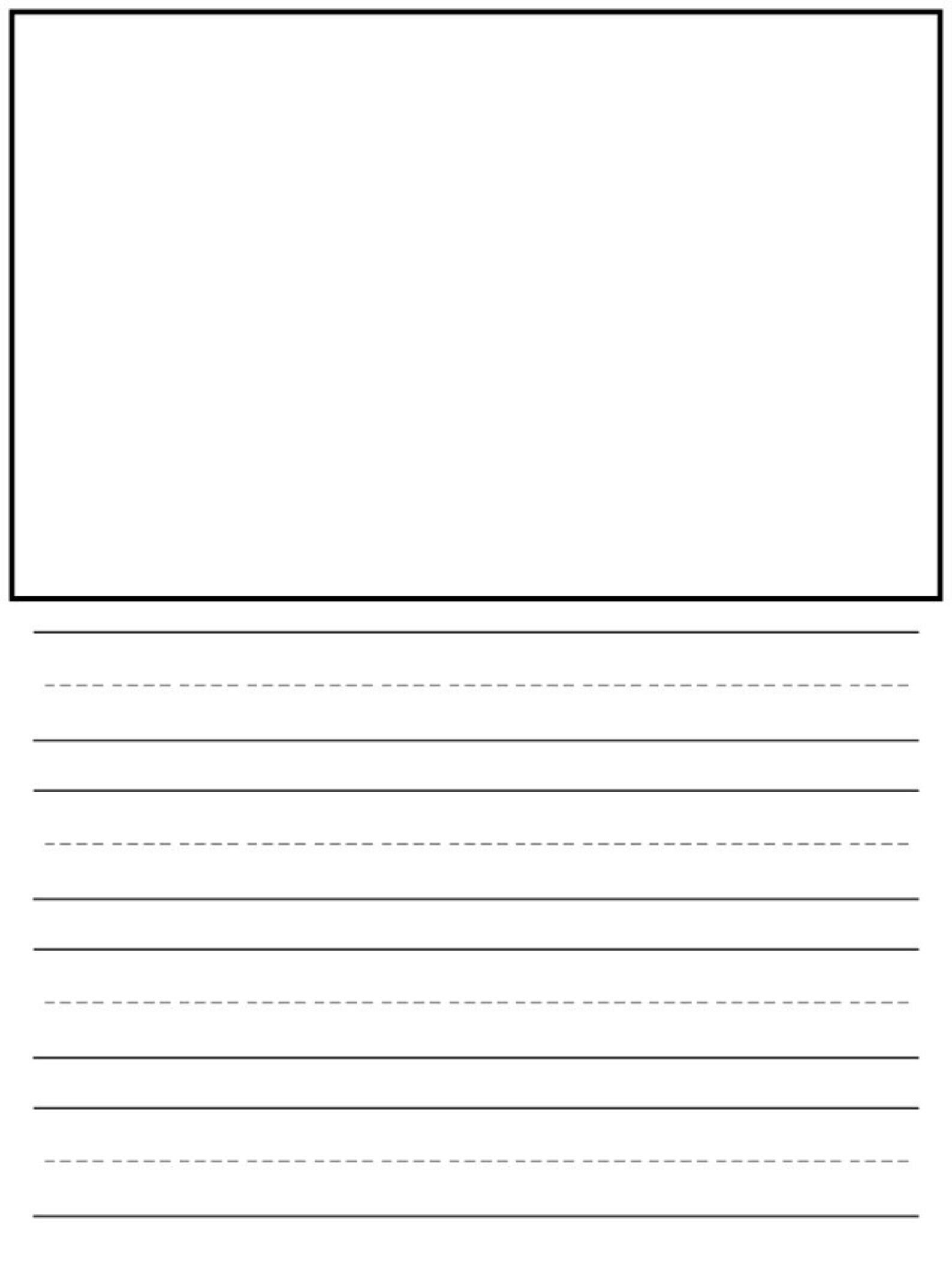 Lined Paper With Drawing Box for Elementary - Etsy