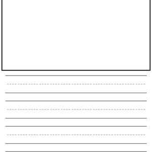Lined Paper With Drawing Box for Elementary - Etsy