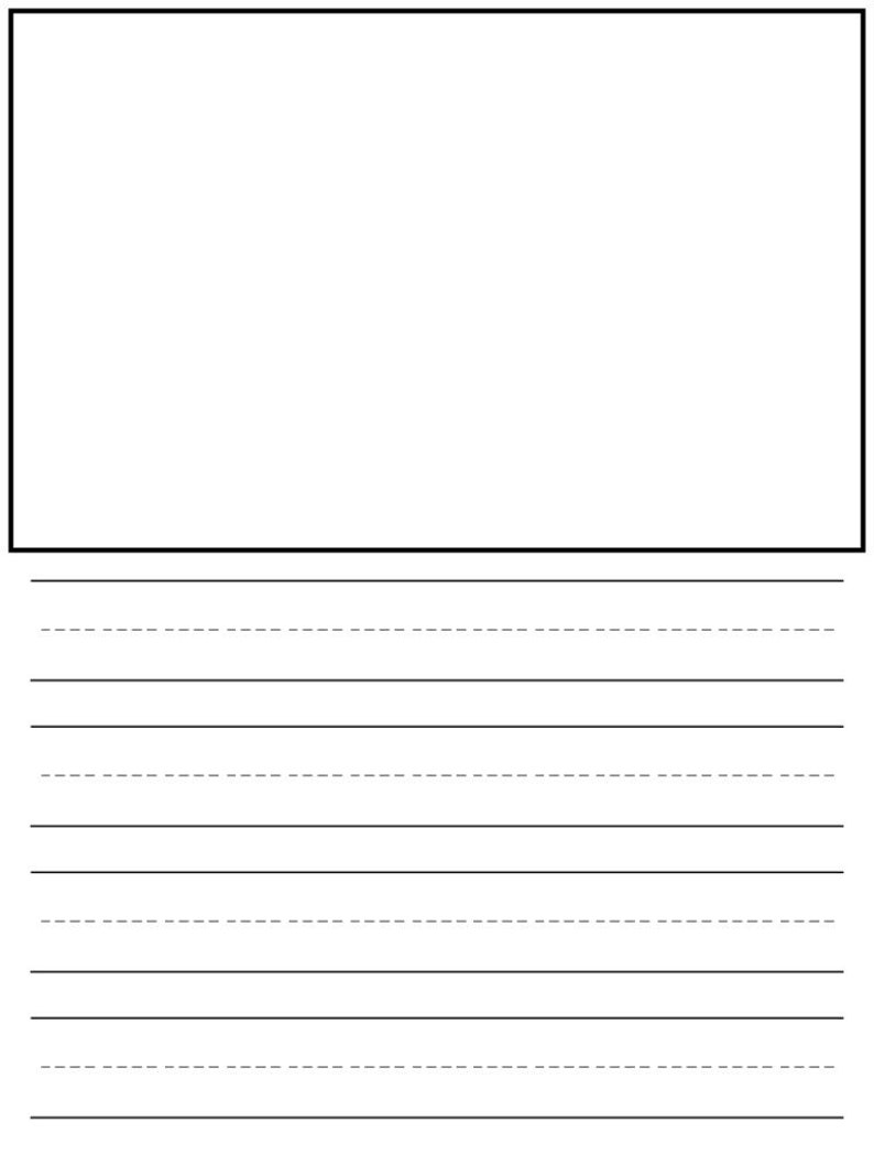 Lined Paper With Drawing Box for Elementary - Etsy