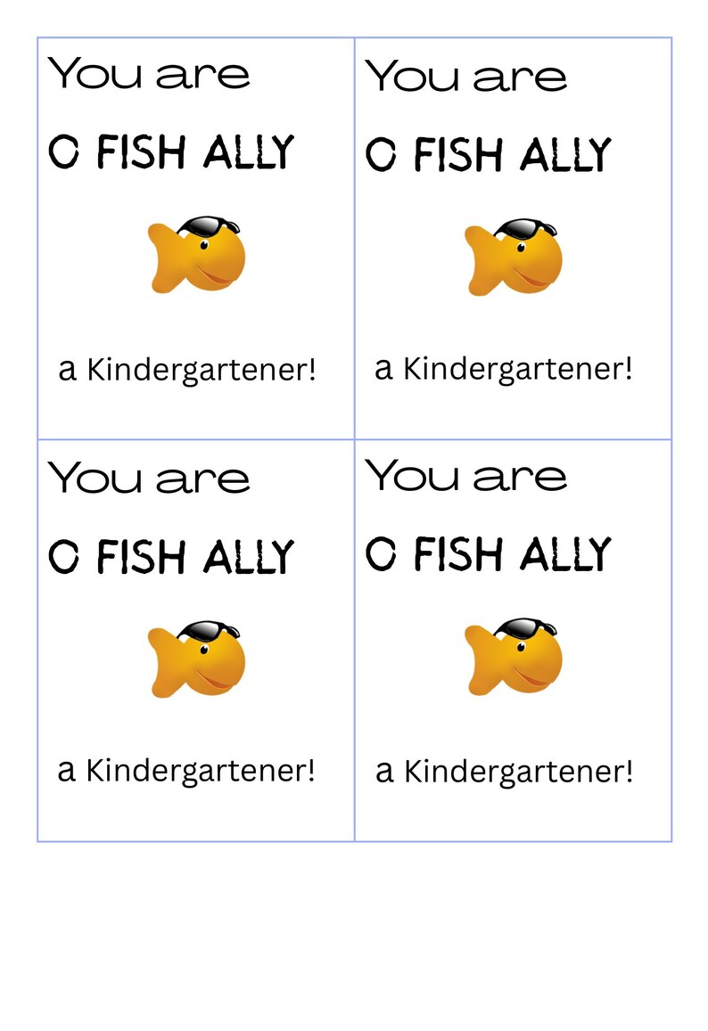 Goldfish Welcome to Kindergarten - Etsy