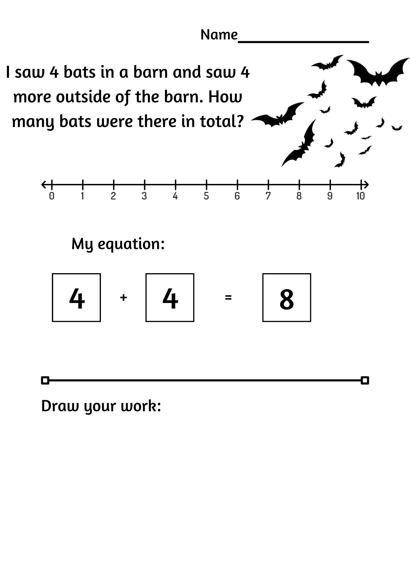 Halloween Theme Addition Worksheets Kindergarten (addition up to 10) - Etsy