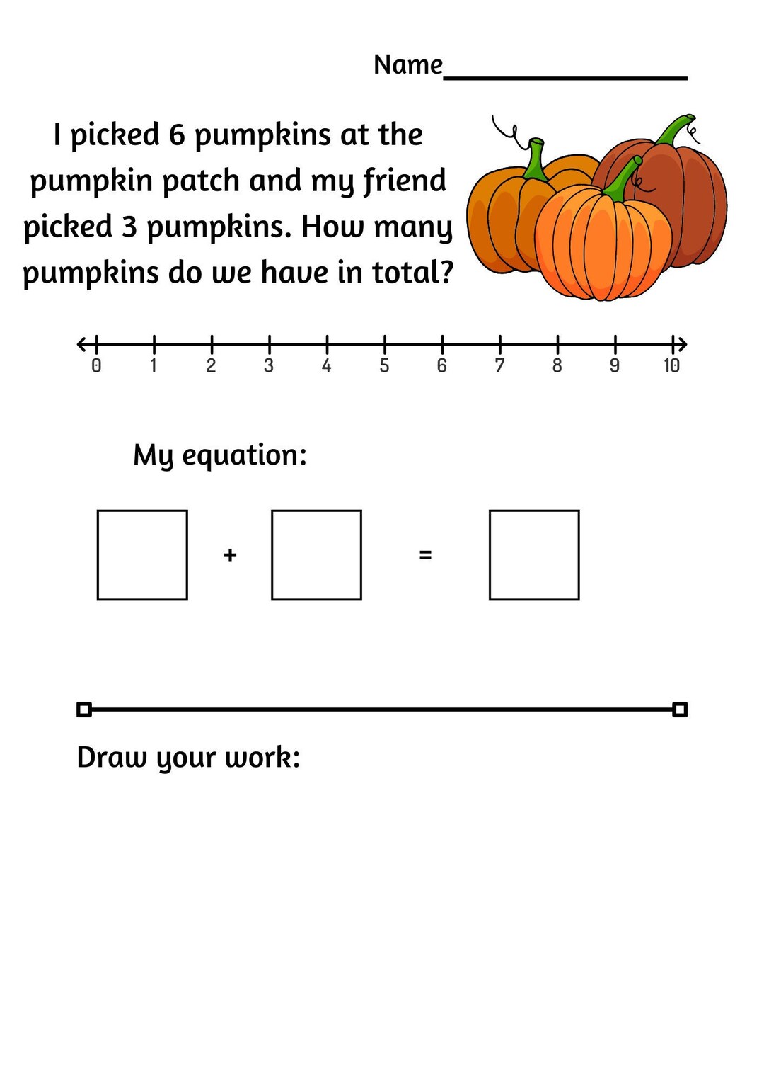Halloween Theme Addition Worksheets Kindergarten addition up - Etsy