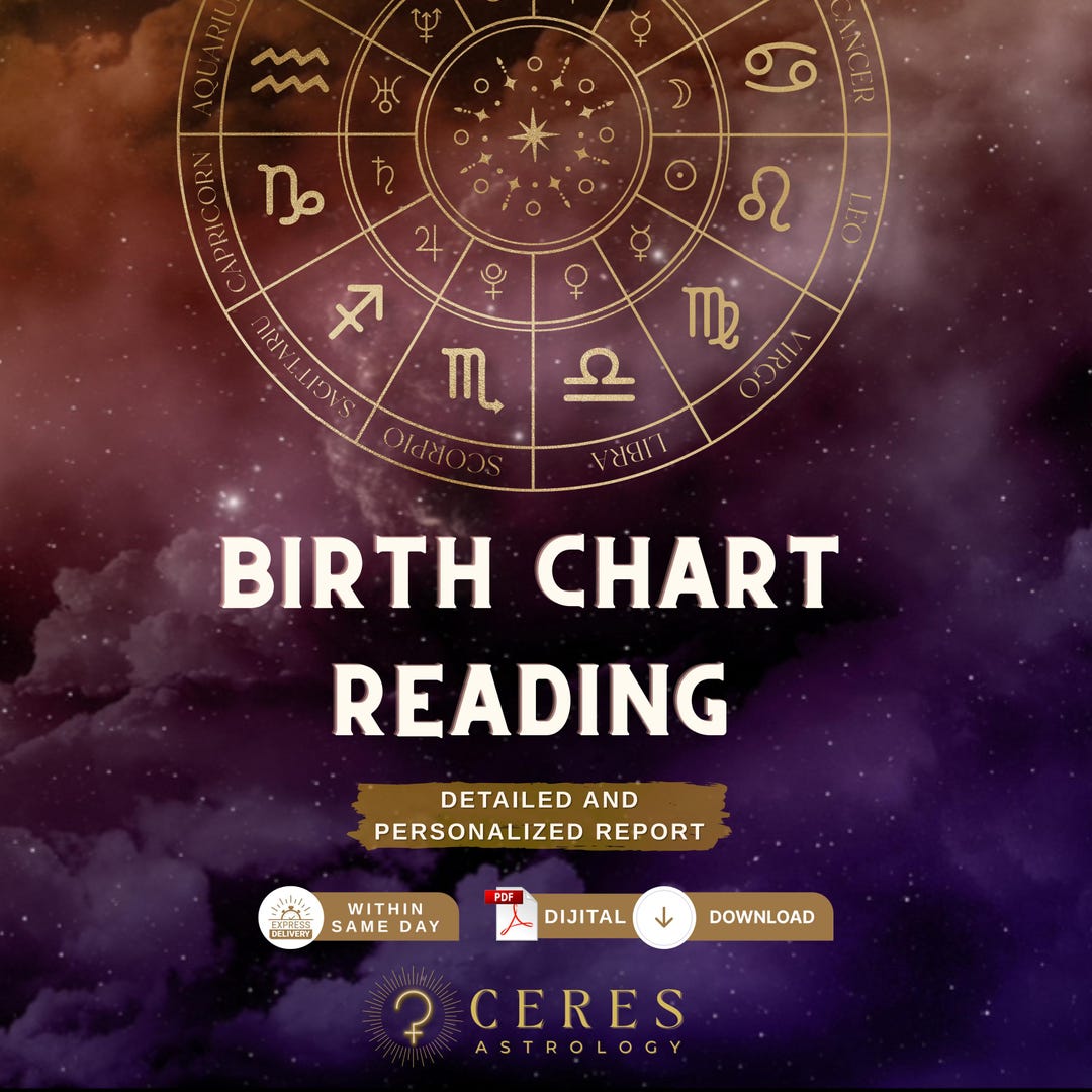 Natal Chart, Birth Chart Reading, Custom Astrology Reading, Natal Chart ...