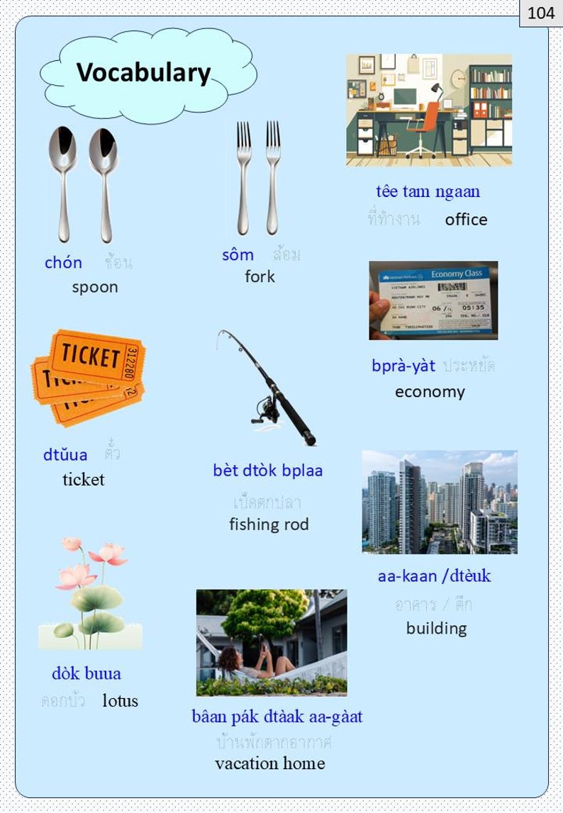 Thai–english Language Learning Pack: Bilingual Lessons, Interactive ...