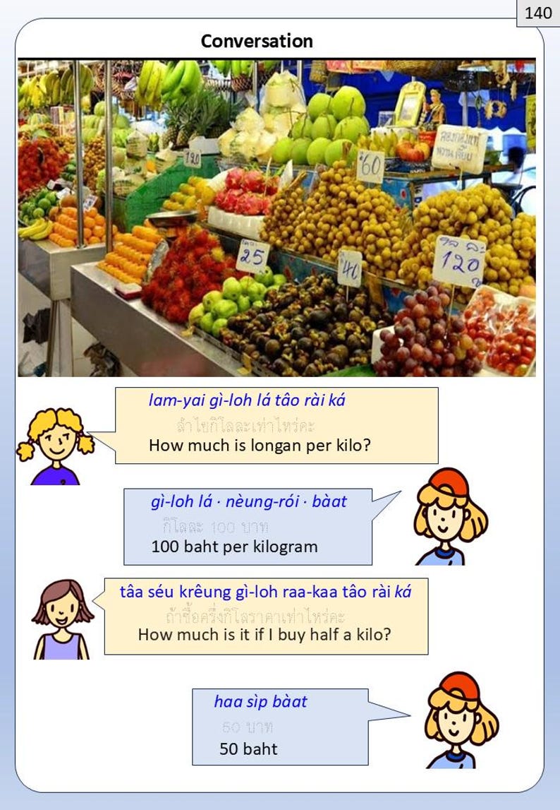 Thai–english Language Learning Pack: Bilingual Lessons, Interactive ...