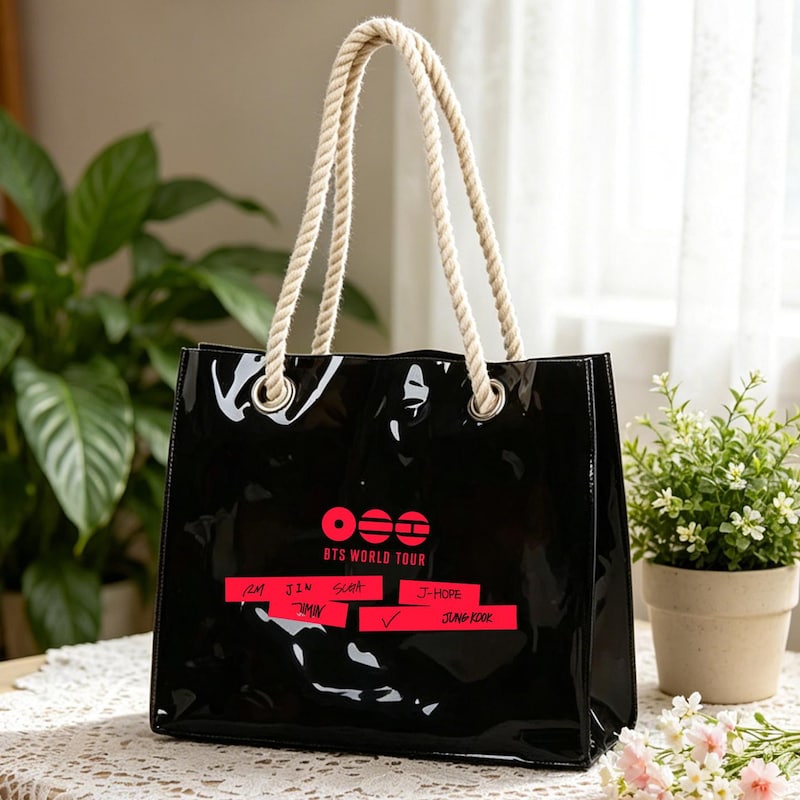 Bts Logo Tote Bag - Etsy