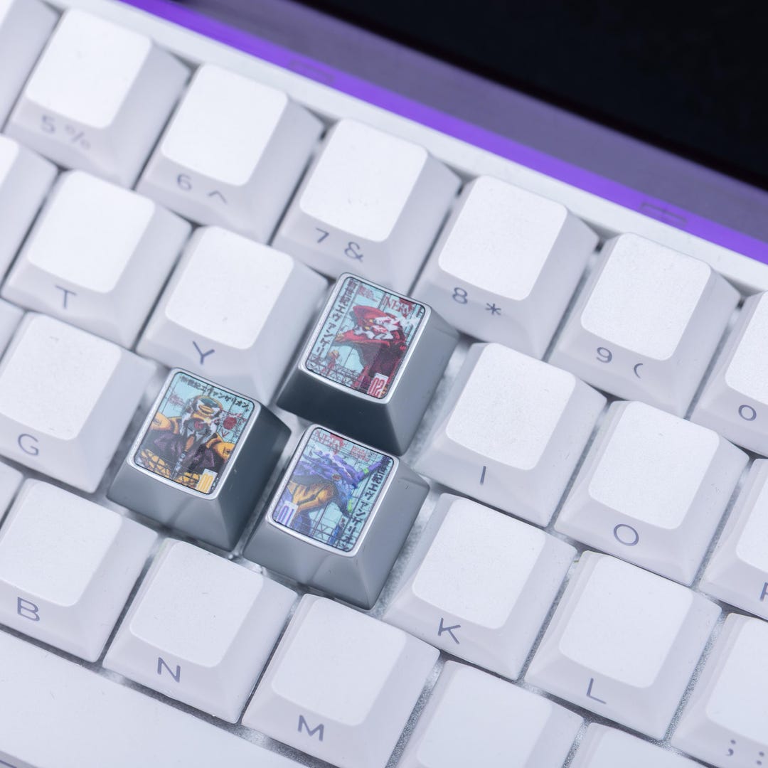 Evangelion EVA Mecha Anime Keycap Artisan Metal Keycaps Mechanical ...