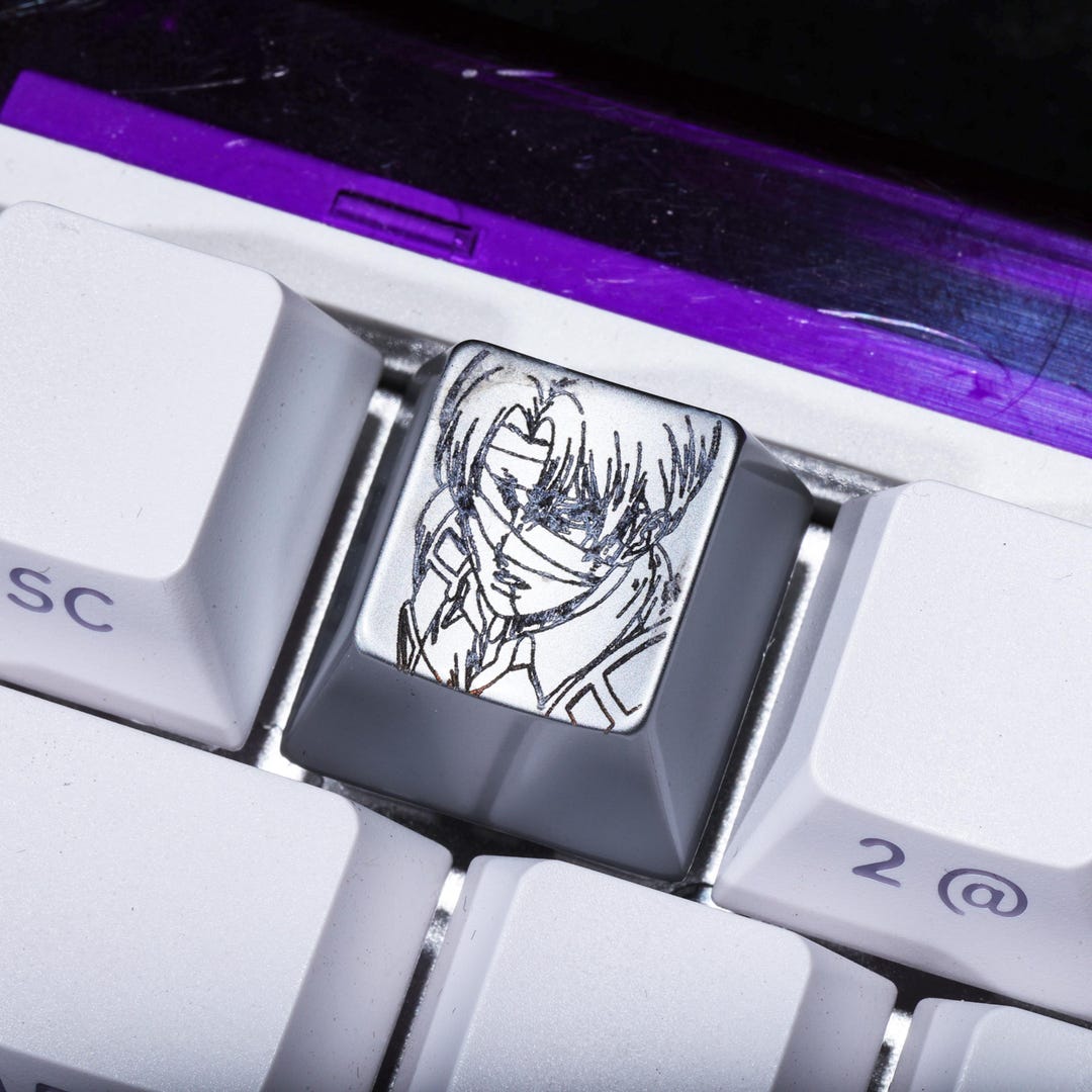 Levi Ackerman Keycap Metal Laser Engraved Zinc Alloy Anime Switch Cap ...