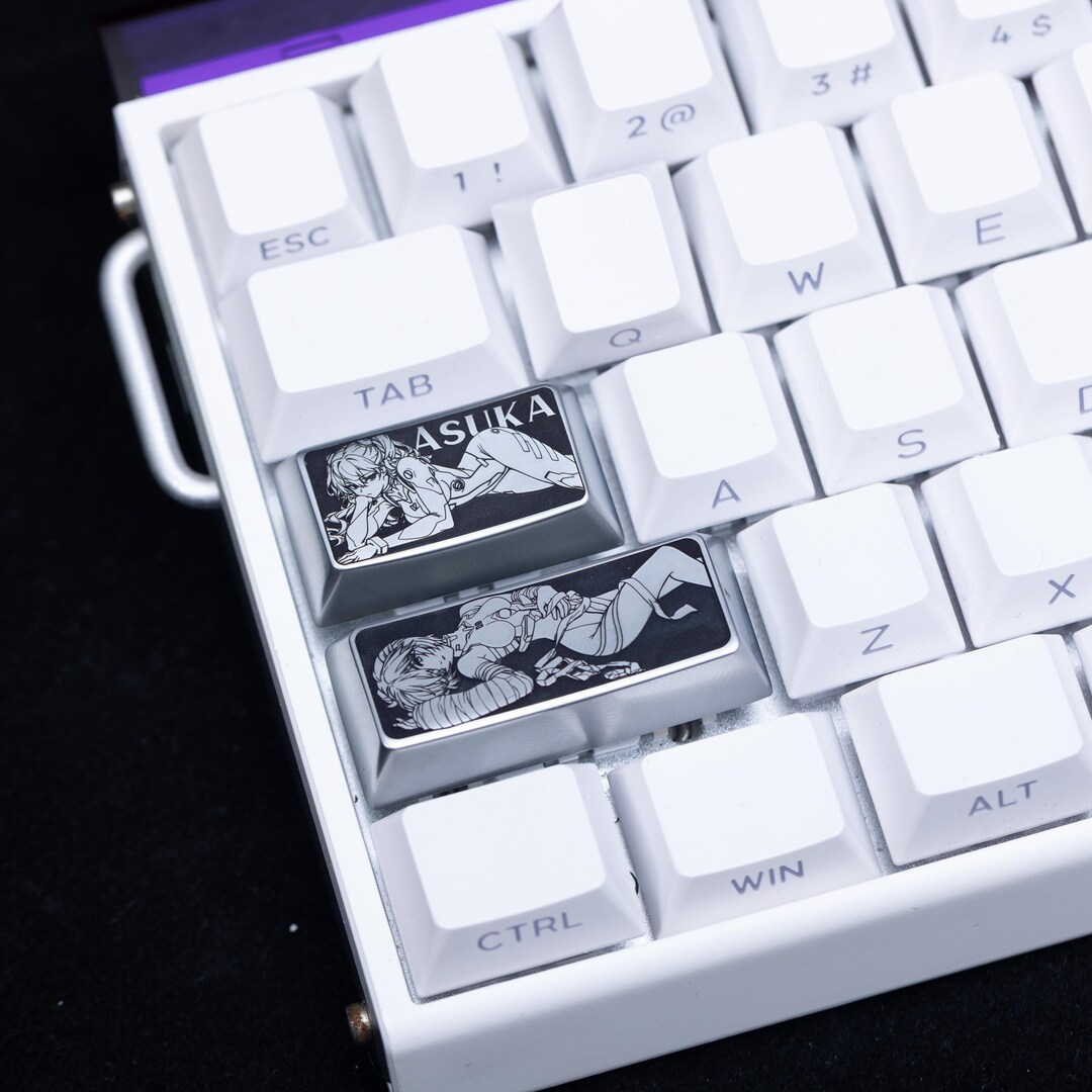 Asuka Rei Artisan Keycap Set Handmade Anime Inspired Keyboard Key Cute ...