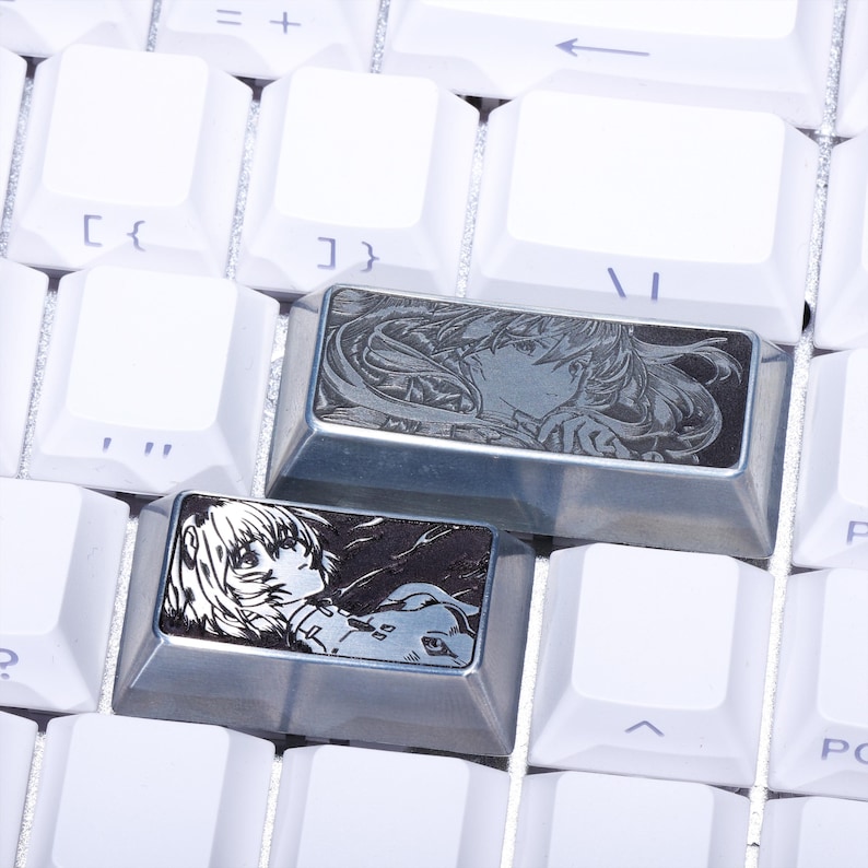 Evangelion Asuka Metal Keycap Zinc Alloy Anime Artisan Keycap for ...