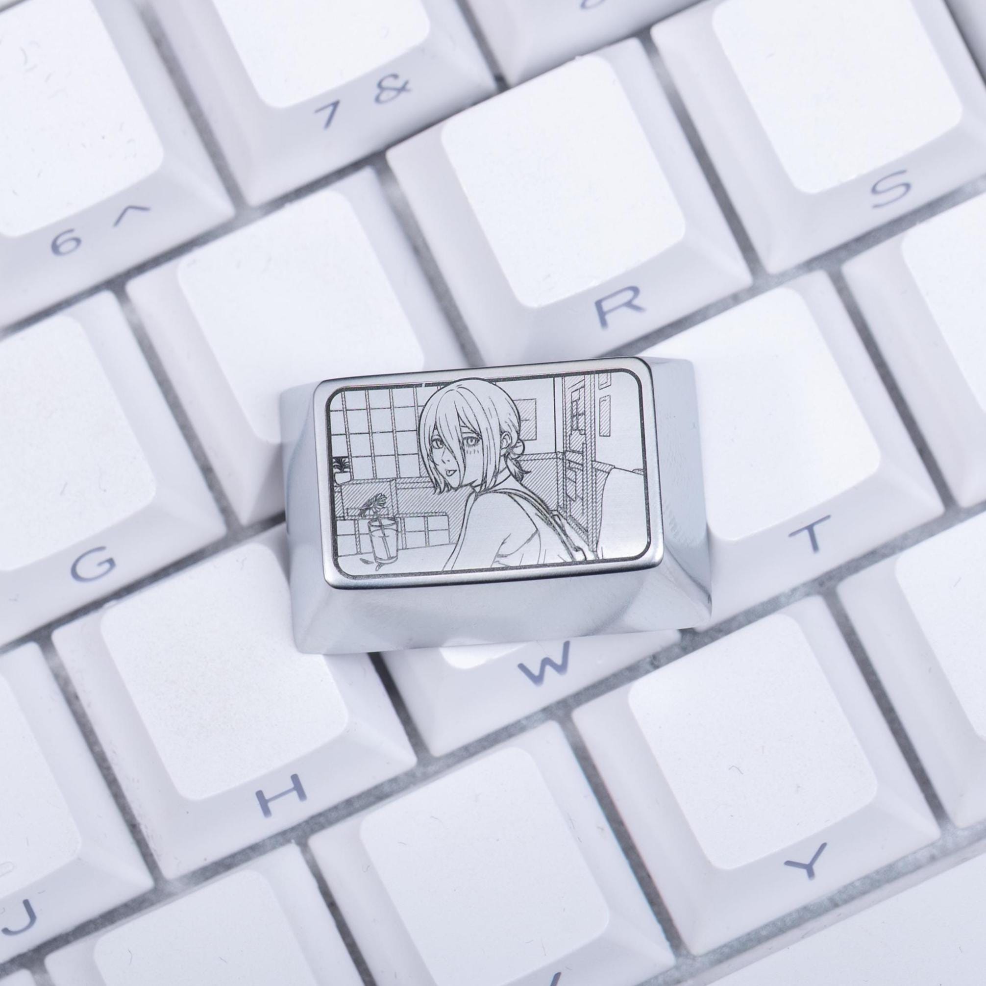 Chainsaw Man Metal Keycap Zinc Alloy Engraved Artisan Keycap for ...