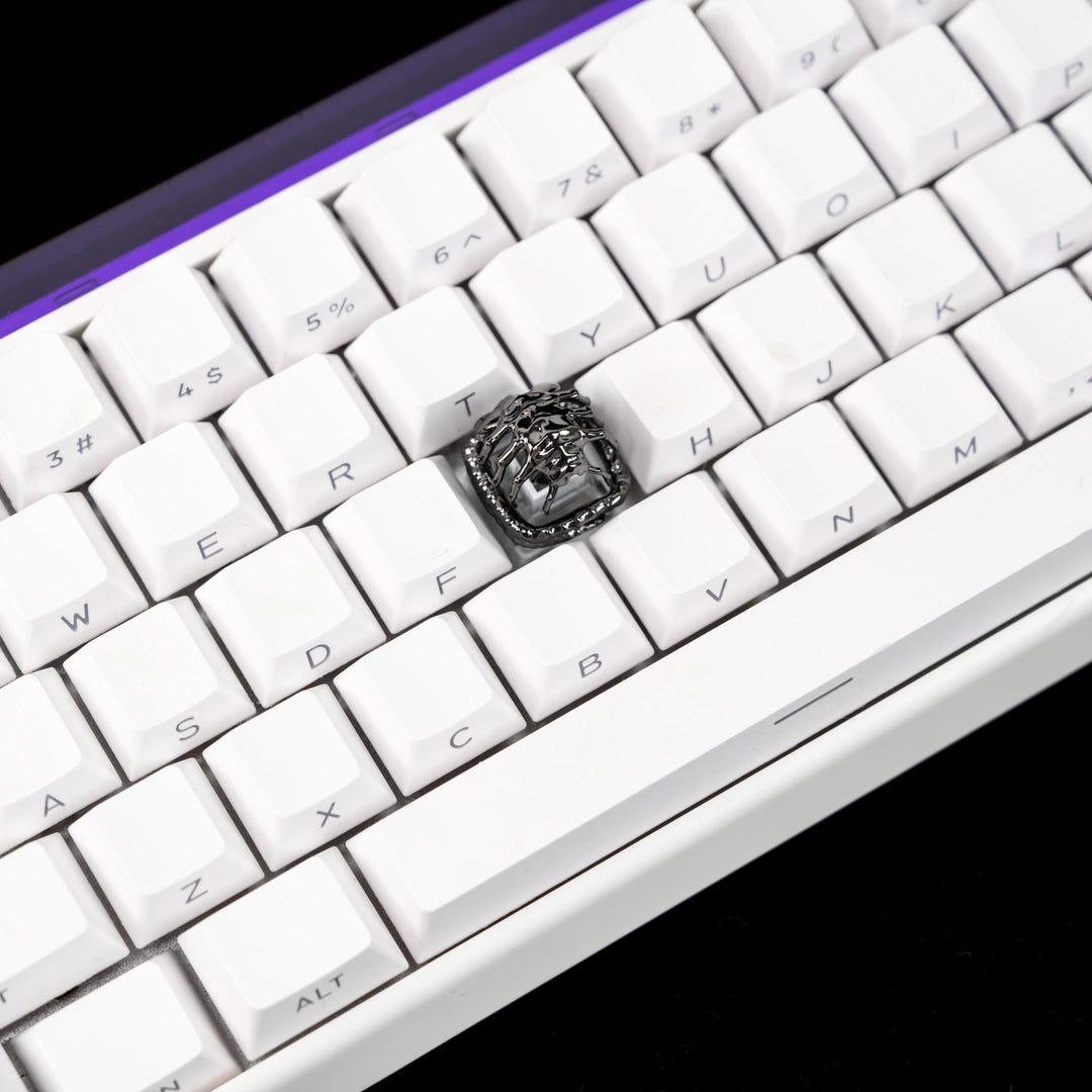 Biomechanical Sci-fi Horror Artisan Keycap Handmade Metallic Resin ...
