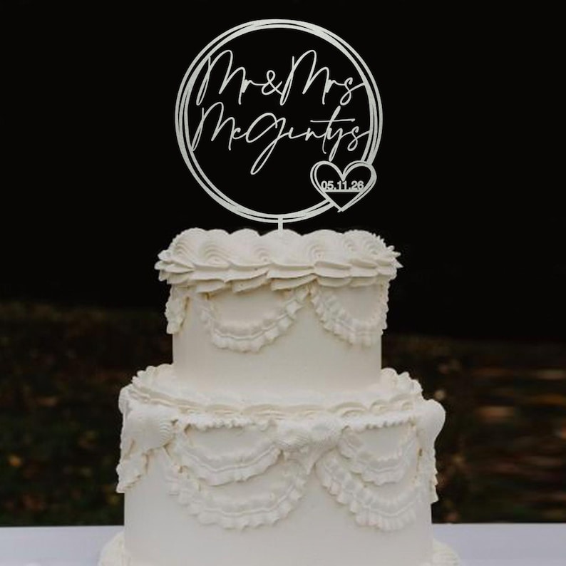 Wedding Cake Topper/personalized Cake Topper/rustic Cake Topper/custom ...