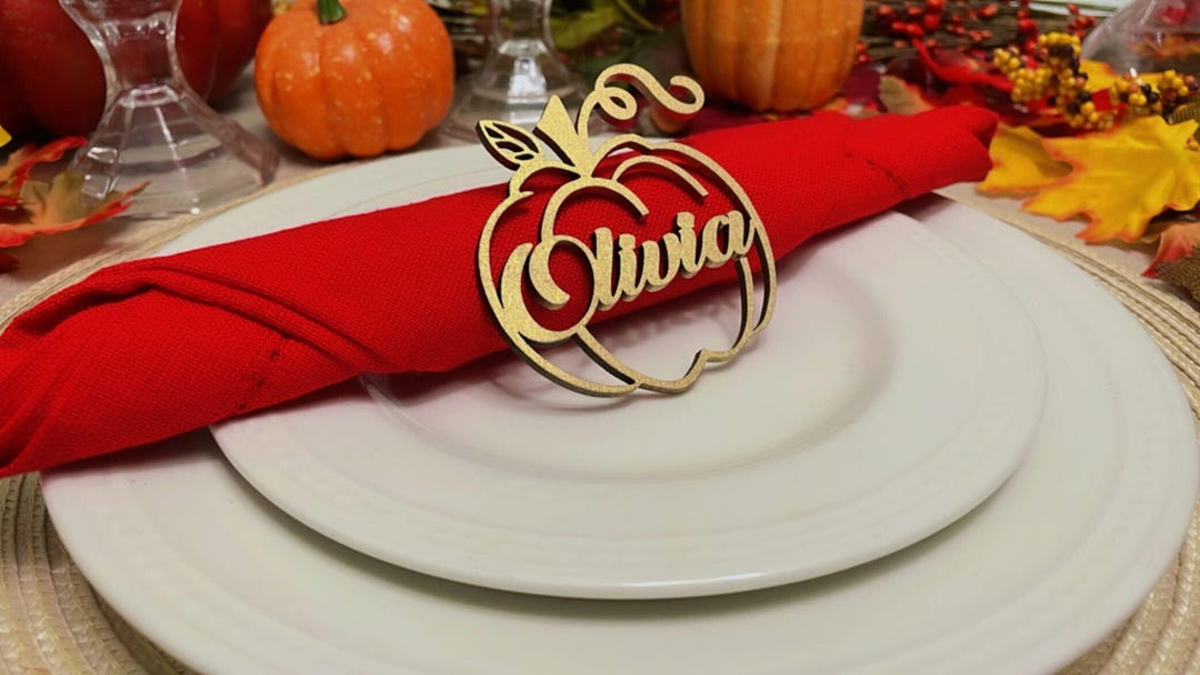 Pumpkin Name Plate /custom Wooden Fall Tag/name Cutout Pumpkin ...