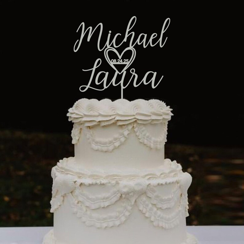 Wedding Cake Topper/personalized Cake Topper/rustic Cake Topper/custom ...