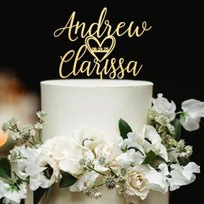 Wedding Cake Topper/personalized Cake Topper/rustic Cake Topper/custom ...