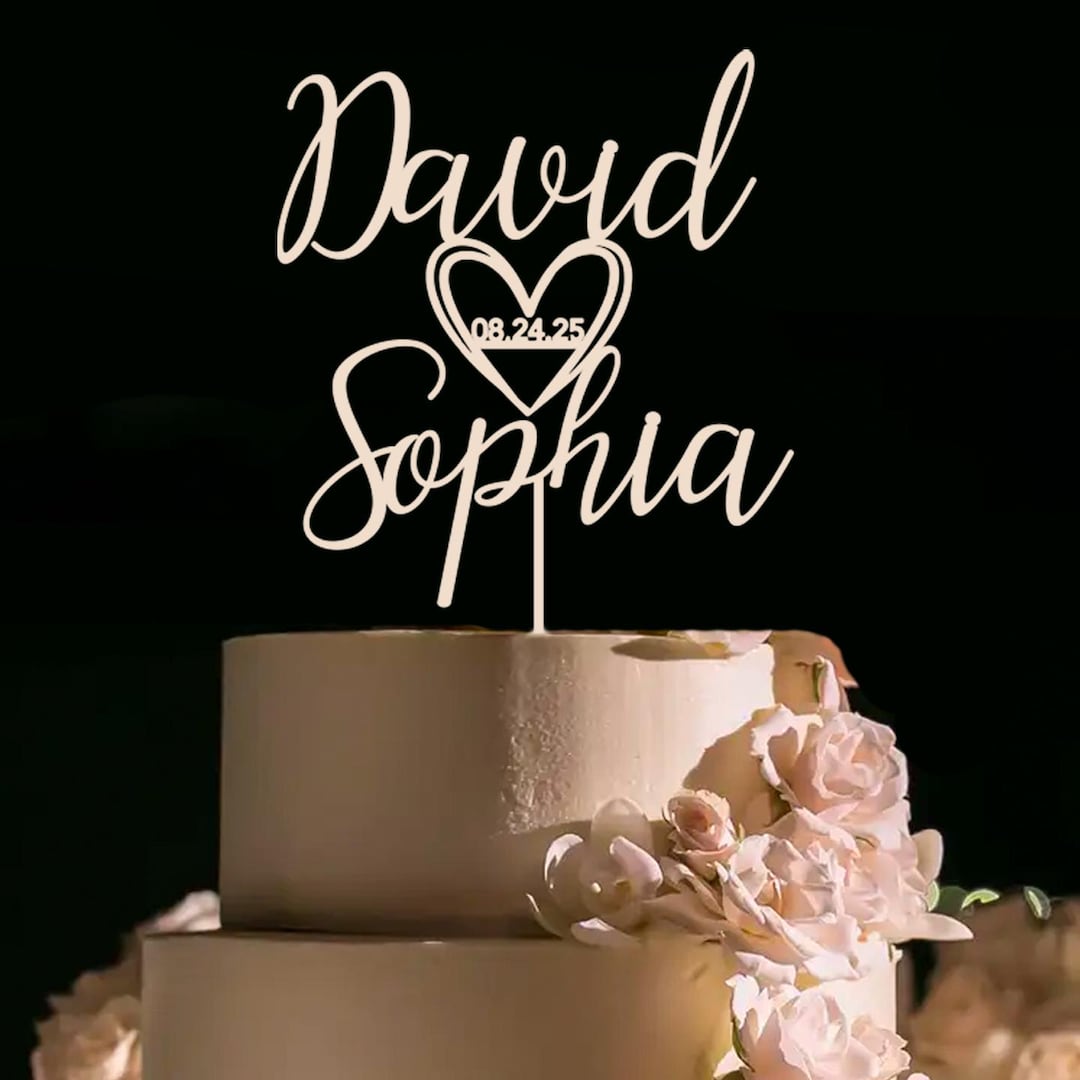 Wedding Cake Topper/personalized Cake Topper/rustic Cake Topper/custom ...