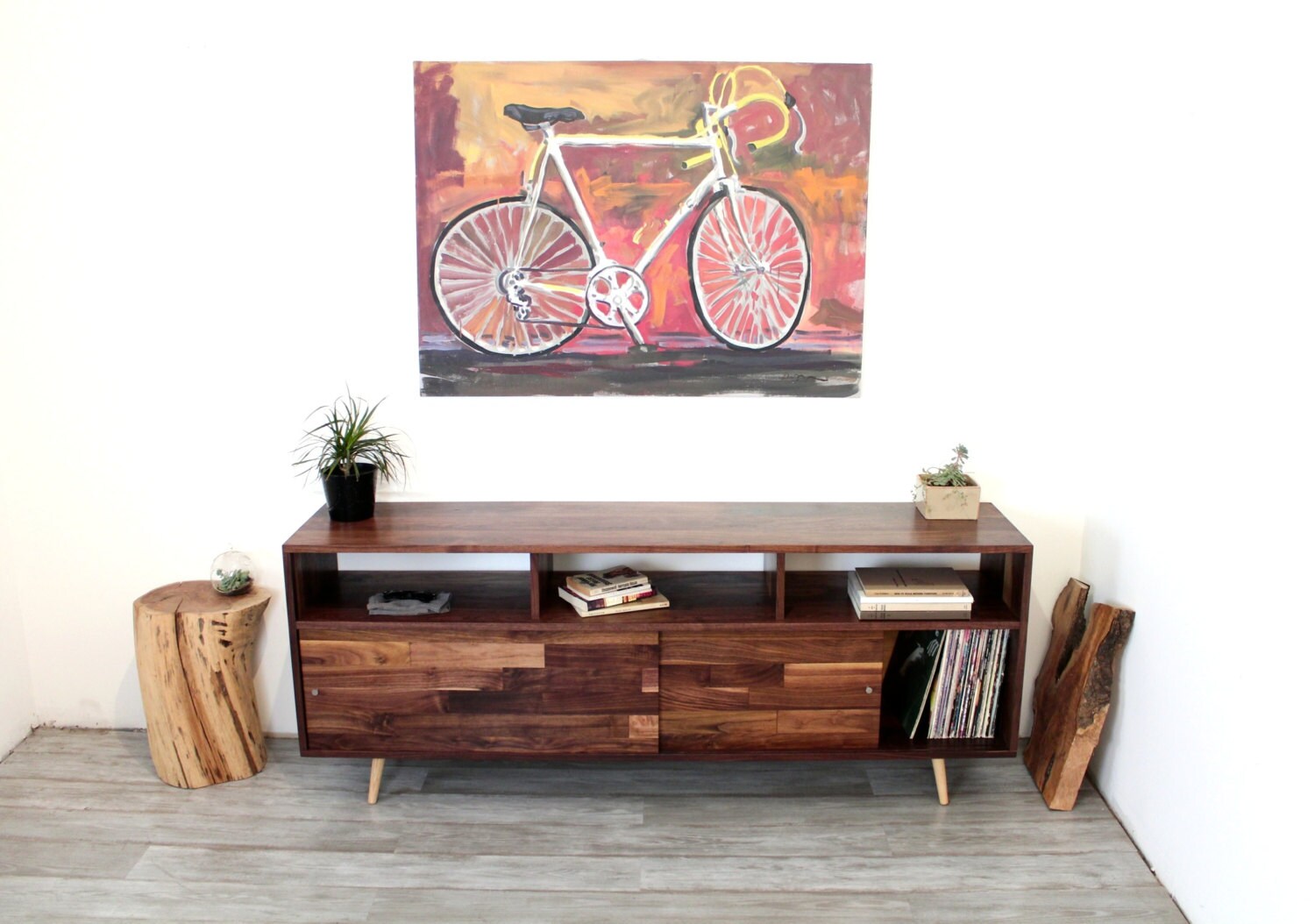 Mid-century Minimalist Record Storage Console - Etsy Canada