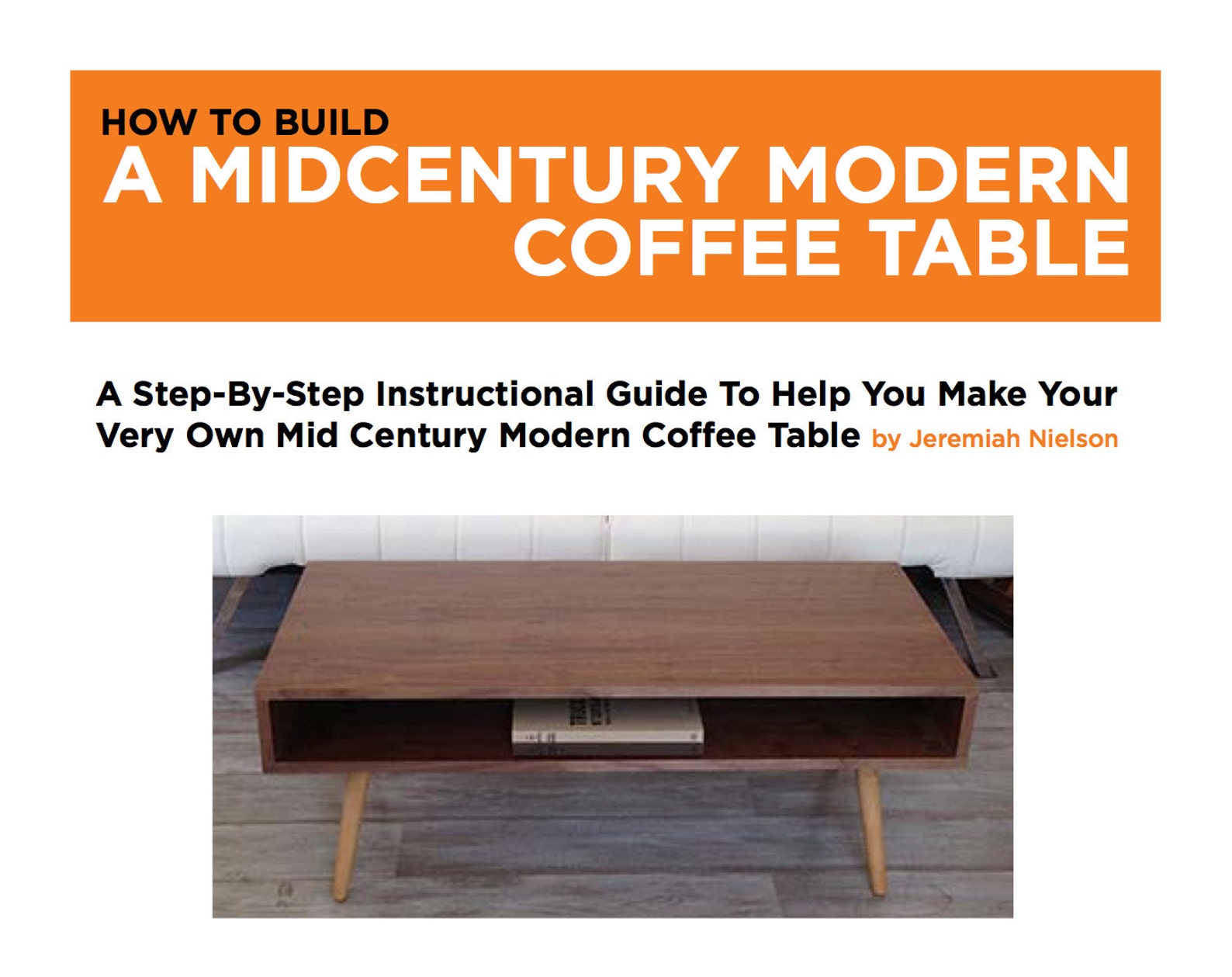 DIY Woodworking Furniture Plans Mid-century Coffee Table Pattern ...
