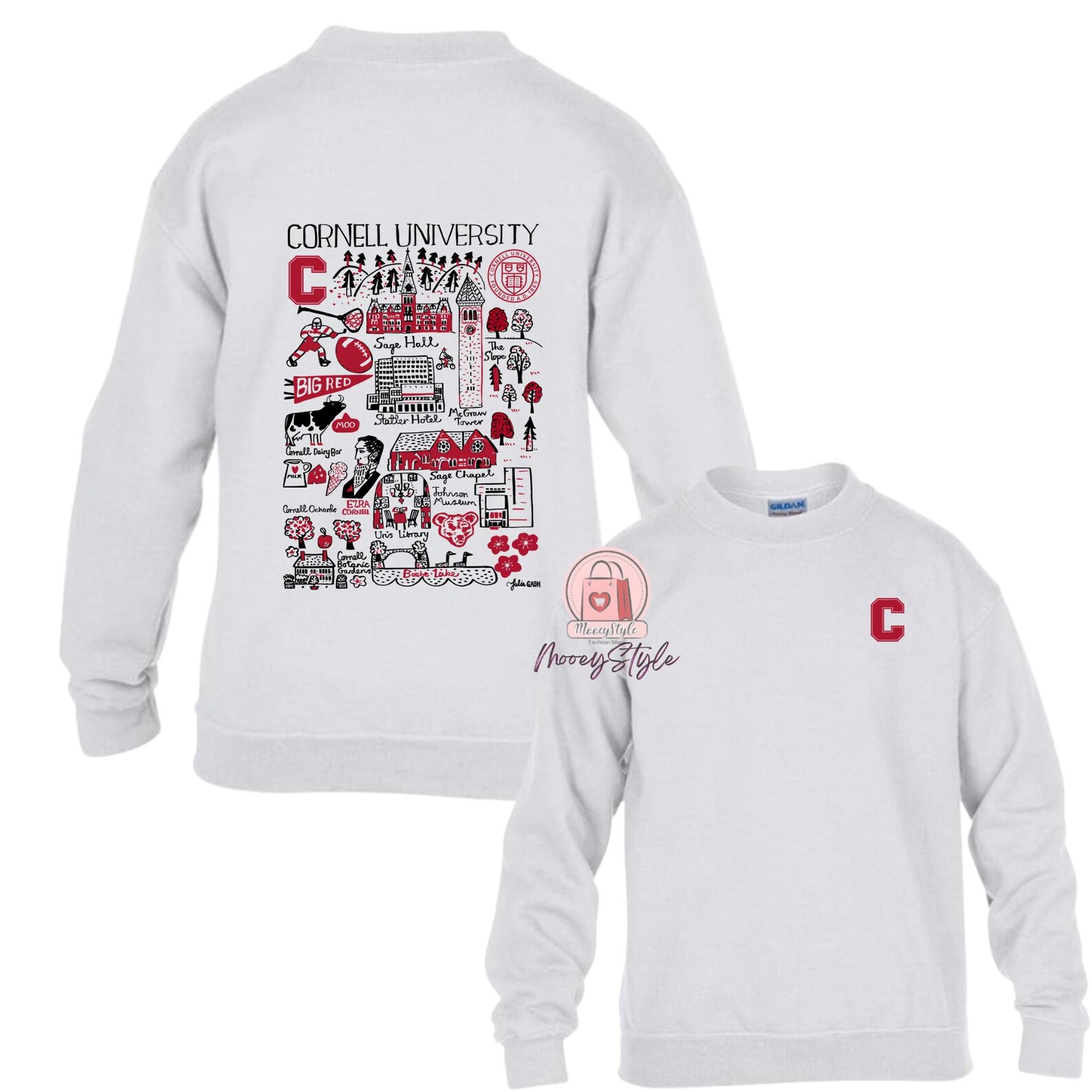 Cornell University Hand Sketched Graphic Shirt, College Merch , Custom ...