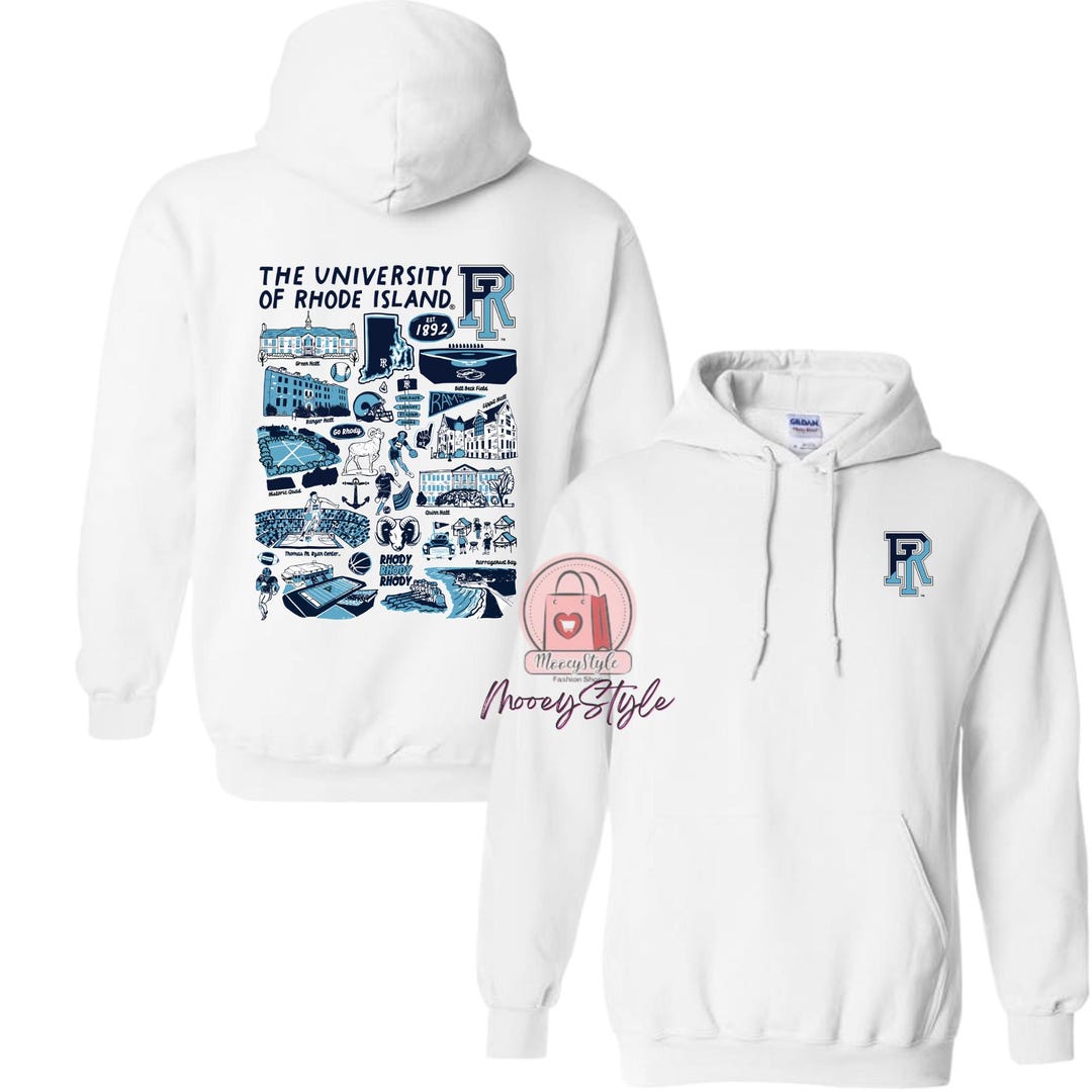 The University of Rhode Island Hand Sketched Graphic Shirt, College ...
