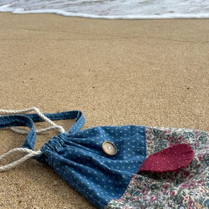 Drawstring Fish Purse | Cotton Fabric | Quilting Scraps | Recycled ...