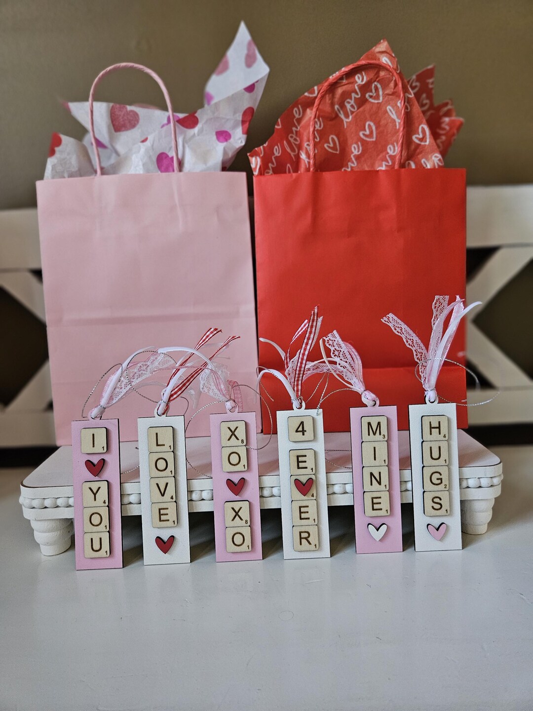 Valentine Scrabble Letter Gift Tags - Etsy