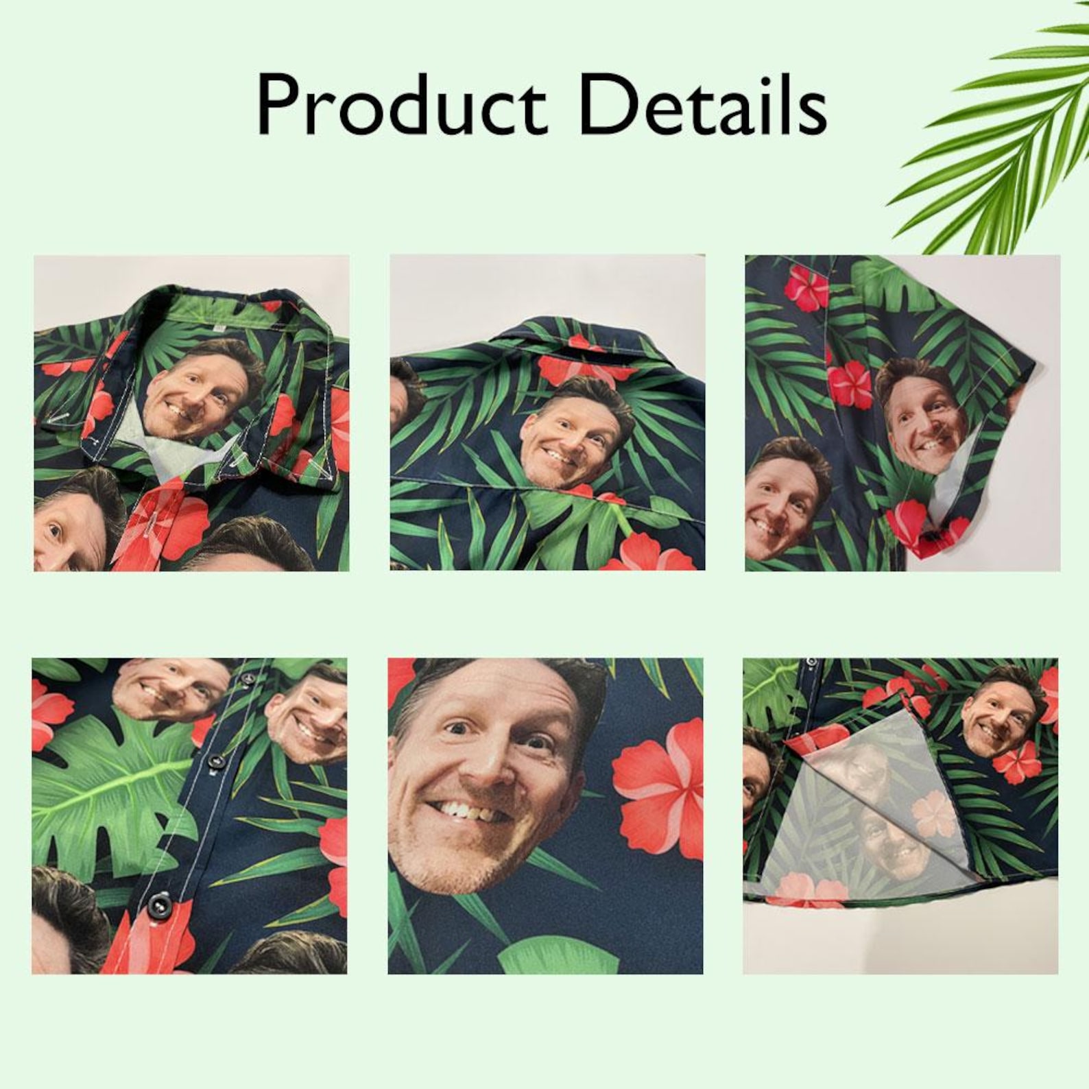Custom Face Hawaiian Shirt for Men – Personalized Photo Shirt – Funny ...