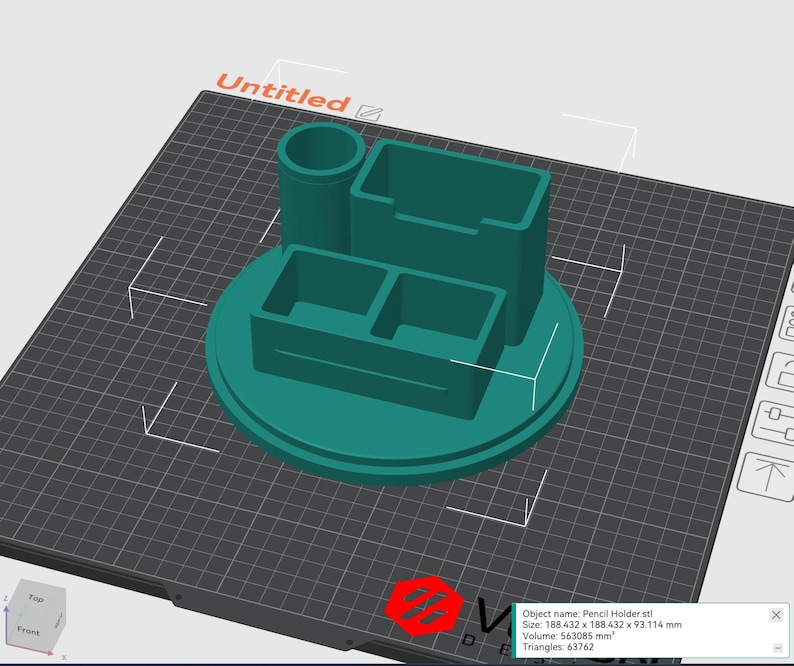 Desk Organizer STL | 3D Printable Pencil Holder, Card Stand, Paperclip ...