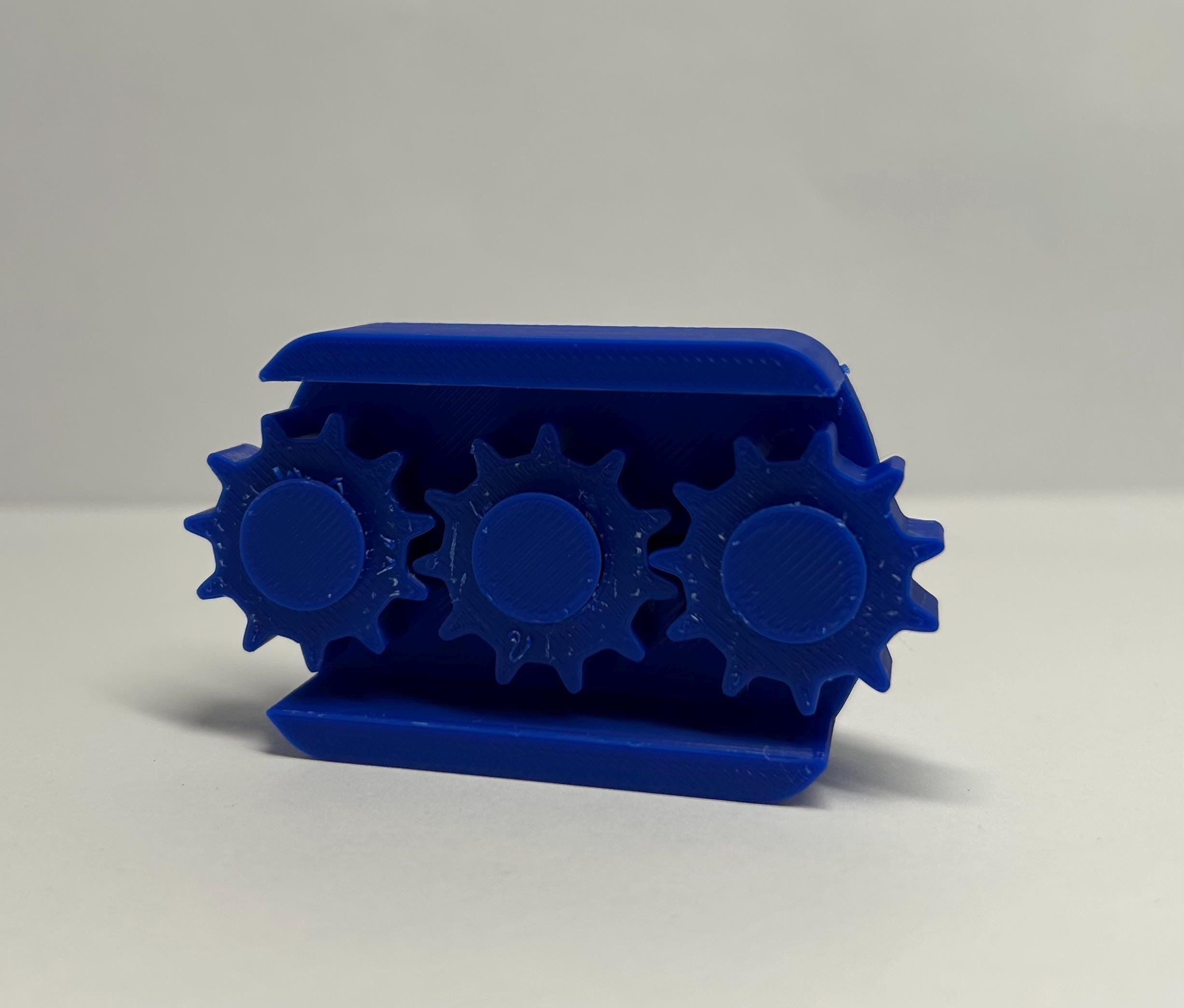 Triple Gear Fidget Toy – 3D Printed Mechanical Desk Toy for Stress ...
