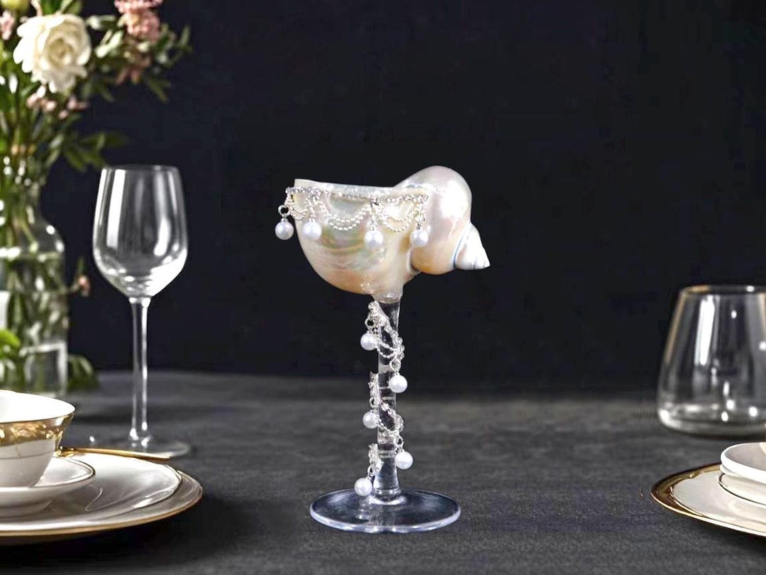 Handmade Conch Shell Cups,wine Glasses,conch Cocktail Glass,dessert ...