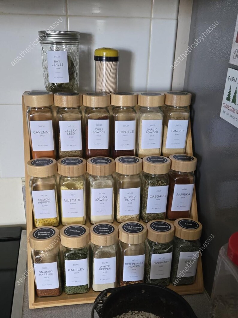 3-tier Bamboo Spice Rack Organizer: Freestanding Kitchen Storage - Etsy