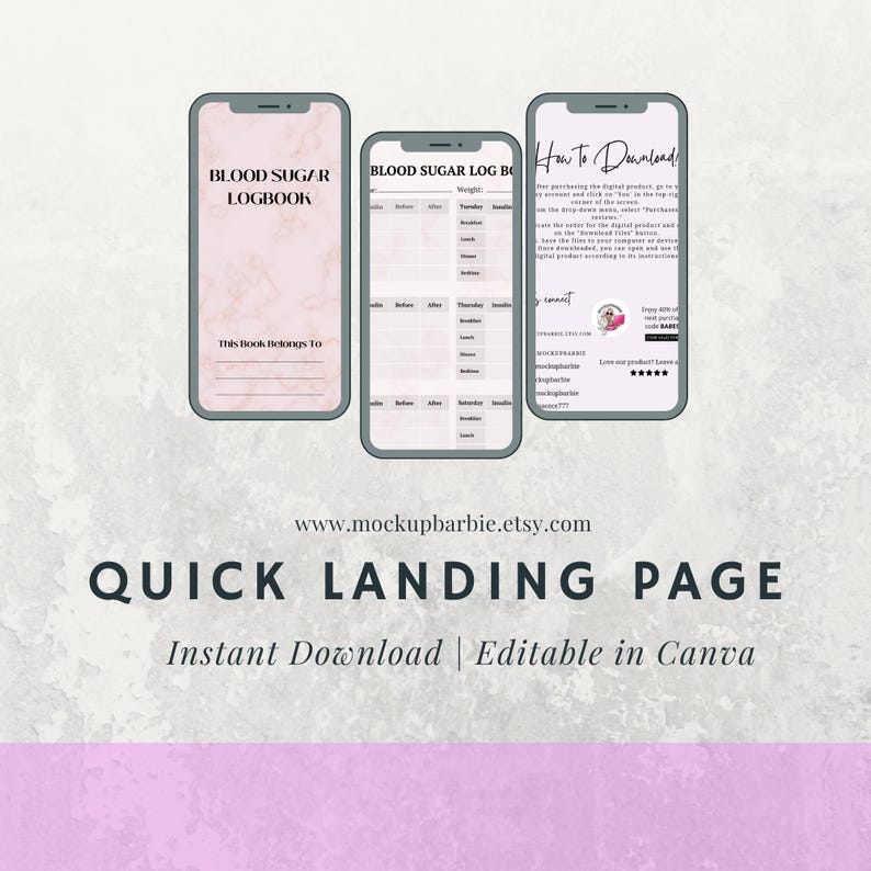 Blood Sugar Log Book | Printable Diabetes Tracker | Glucose Monitoring ...