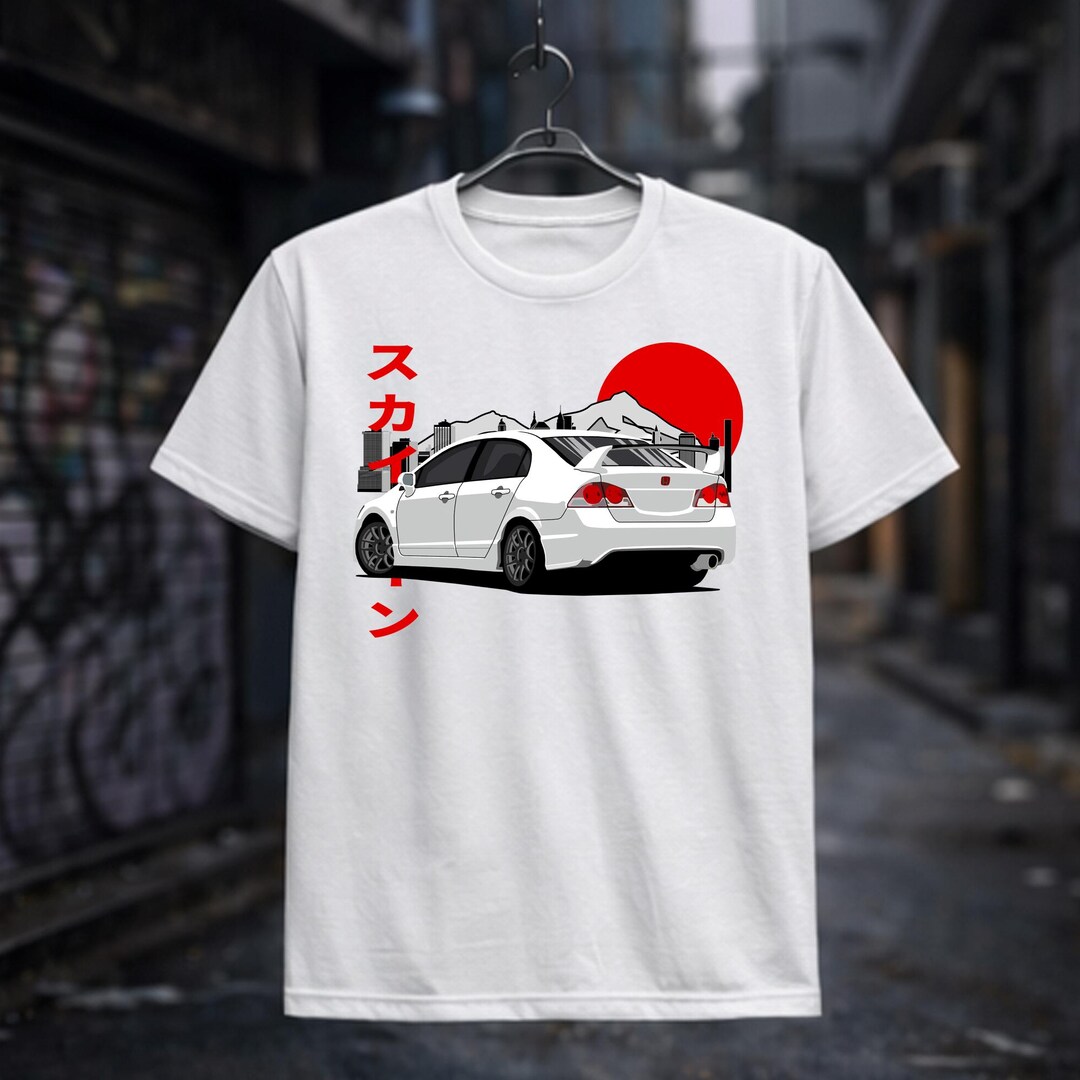 Civic FD T-shirt | JDM FD2 Type R Sedan Tee | K20 VTEC Car Shirt ...